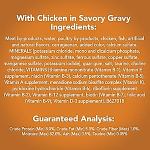 Purina Friskies Gravy Pate, Wet Cat Food Extra Gravy Pate With Chicken in Savory - (Pack of 24) 5.5 oz. Cans