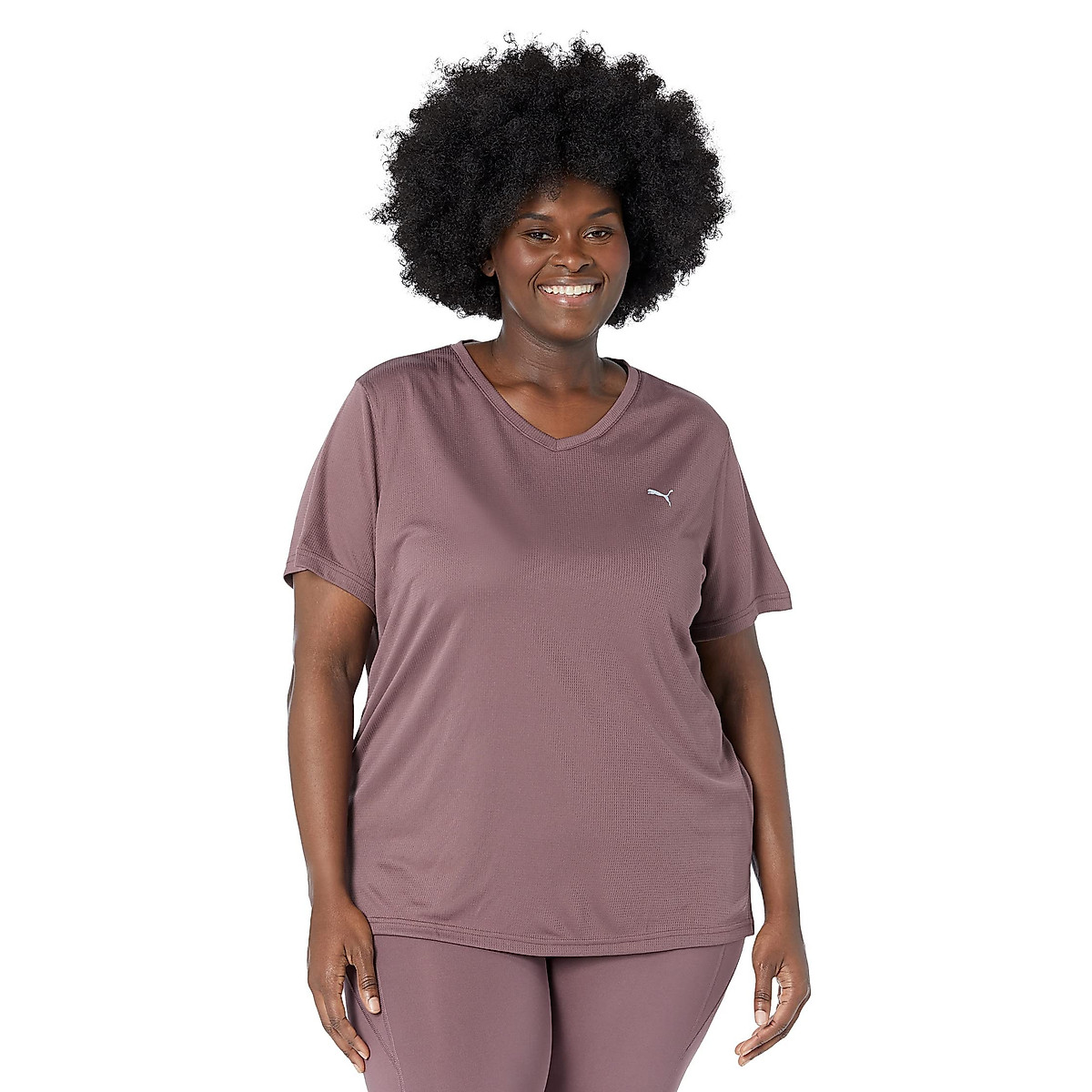 PUMA Women's Plus Size Performance Tee, Dusty Plum, 3X