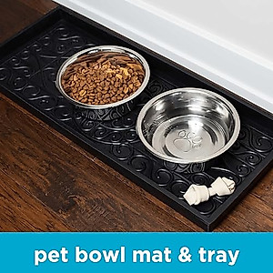 BIRDROCK HOME Rubber Boot Tray - 34 inch Decorative Boot Tray for Entryway Indoor - Shoe Tray