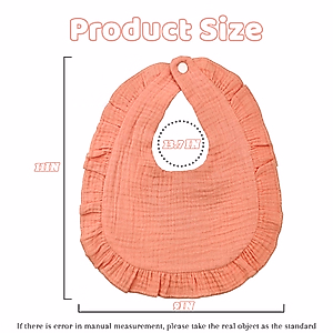 Baby Bibs Drool Bibs for Baby Girl 4-Layer 100% Muslin Cotton Teething Bibs Absorbent&Soft&Breathable Scarf Muslin Bibs Baby Drooling Bibs