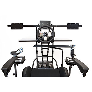 Volair Sim Universal Flight or Racing Simulation Cockpit Chassis with Triple Monitor Mounts