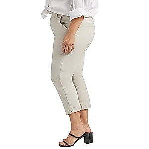JAG Jeans Women's Size Maddie Pull-On Capri Pant, Stone, 14 Plus