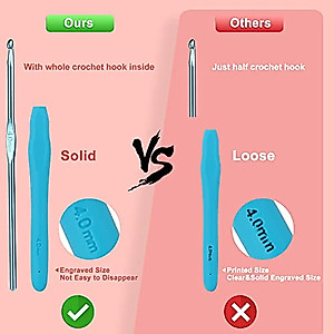 Aeelike Crochet Kit for Beginners Adults, Crochet Kits Include Yarn, Ergonomic Crochet Hooks 2.0-6.0 mm, Lace Steel Needles 0.6-1.9 mm and Case, 59pcs Crochet Starter Kit for Beginners Kids