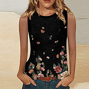 Generic Loose Tank Top for Women Casual Black Tank Top Women Prited Tank Top with Built In Bra for Women Cropped Tank Tops for Women Tank Top Tank Tops for Women Casual Summer Womens Tank Tops Summer