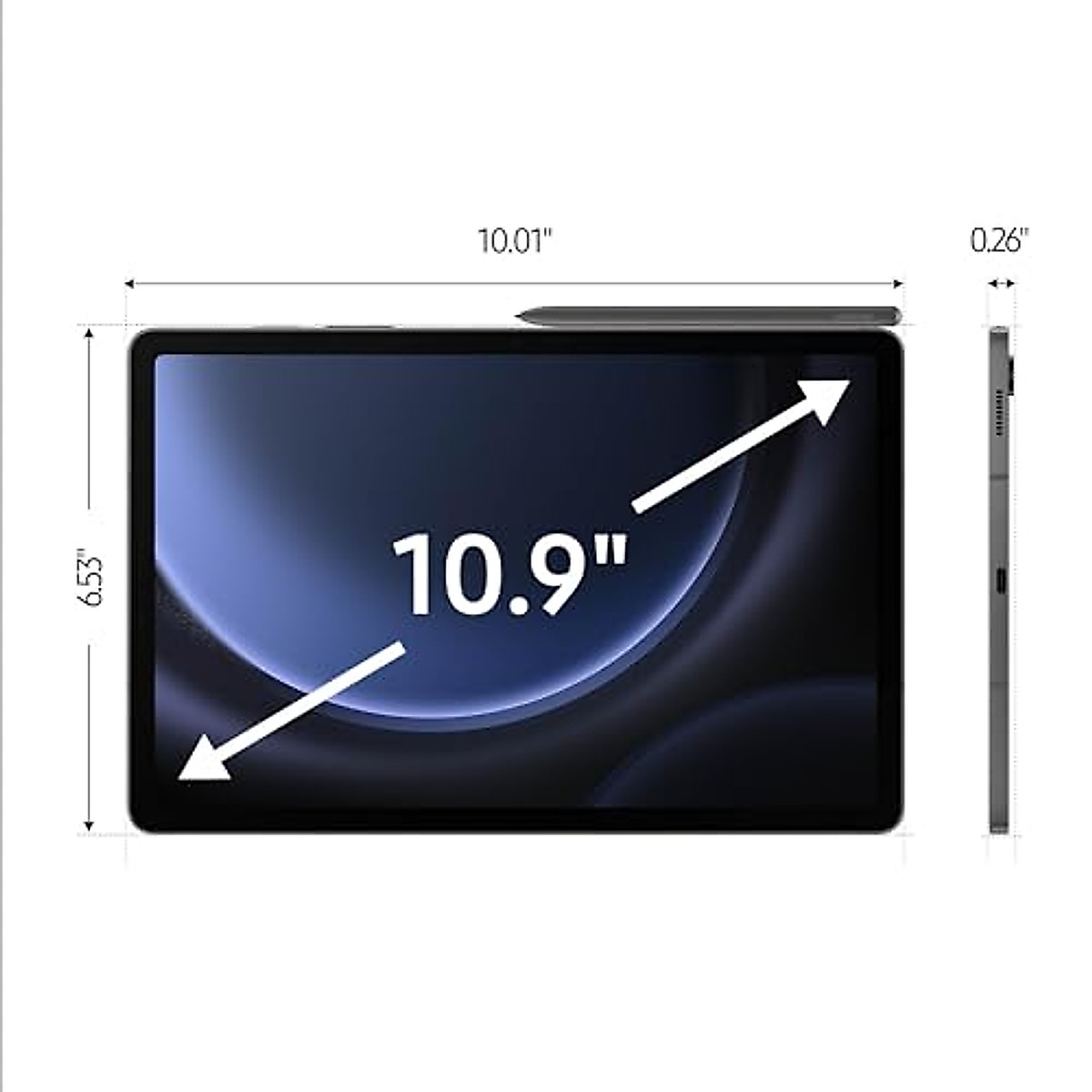 SAMSUNG Galaxy Tab S9 FE Wi-Fi 10.9” 128GB Android Tablet + Free smart book cover, IP68 Water- and Dust-Resistant, Long Battery Life, Powerful Processor, S Pen, 8MP Camera, US Version, 2023, Graphite