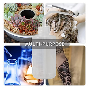 LDPE Economy Squeeze Wash Bottle - 250ml/8OZ Medical Label Tattoo Plastic Green Soap Cleaning Narrow Mouth Scale Labels No Leaking Safety Rinse Irrigation Sprinkling Reusable for Watering Plants