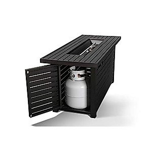 Hanie Design Parkside Gas Fire Table,Black