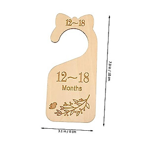 Alasum 7pcs Wooden Divider Baby Outfit Newborn Costume Baby Sets Infant Closet Divider Clothes Size Dividers Baby Clothes Divider Wood Wooden Clothes Divider Closet Size Divider Baby Room