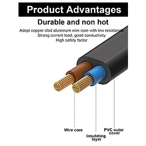 Buddew Power Cord - 12/24V/Car Charger & 110-230V Home/Office Wall Charger Compatible wtih Buddew Electric Lunch Box ABY Series, Portable Electric Heating Bento Box Power Cable