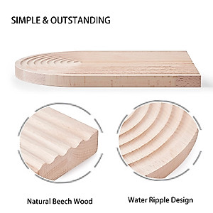 MALLYU Decorative Wooden Serving Tray Cutting Board Arch Shape Grooved Multi-functional Platter Fashion for Charcuterie Home Kitchen Shelf Decor Beading Jewelry Making Organizer DIY Plate Wedding Gift