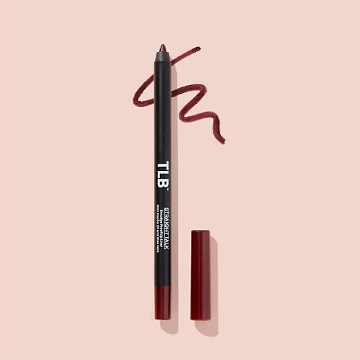 The Lip Bar | Straight Line Lip Liner | Vegan & Cruelty Free | Straight Talk - Burgundy
