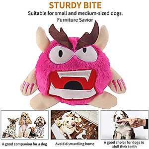 NEILDEN Upgrade Interactive Squeaky Dog Toys Plush Puppy Chew Toys Giggle Dog Balls Durable for Tug and Fetch Pet Toys for Small Dogs