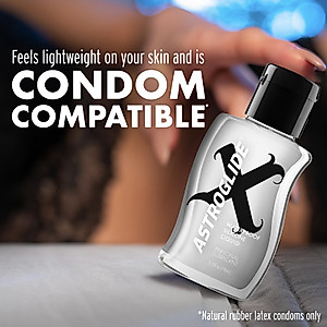 Astroglide Silicone Lube (2.5oz), X Premium Personal Lubricant, Uber Long-Lasting Silky Sex Lube, Waterproof for Wet Water Play, Travel-Friendly Size