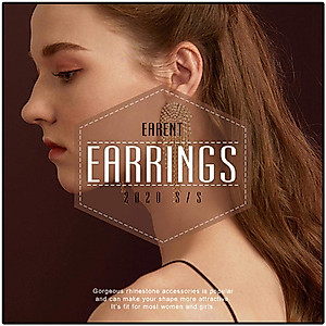 Earent Tassel Rhinestone Earrings Jewelry Silver Sparkly Dangling Fringe Earring Long Chandelier Wedding Prom Earring for Women