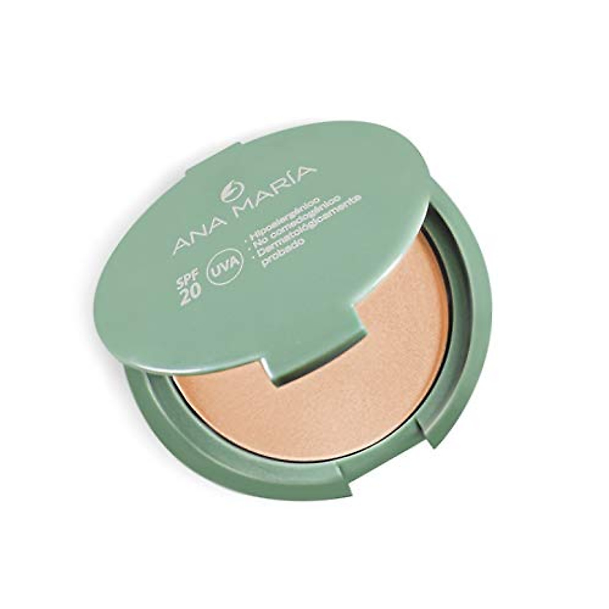 Ana Maria Maquillaje Cosmeticos | Polvo Facial Compacto Arroz Aloe Vera FPS 20 UVA | Make up Pressed Powder SPF 20 0.5oz-14gr (Avellana | Hazelnut (7))