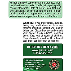 Puritan's Pride Zinc 25 Mg to Support Immune System Health Tablets, White, 100 Count