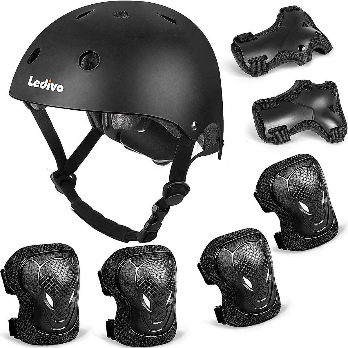 Kids Bike Helmet Protection Gear Set for Toddler Youth Adult, Bicycle Helmet Knee Pads Elbow Pads Wrist Guards for Roller Skate Skateboard Cycling Skating