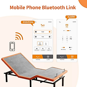 ESHINE Adjustable Bed Frame Smart Bed - Ergonomic Electric Bed Base, Foot & Head Incline, APP Control, Wireless Remote, Zero Gravity, Anti-Snore, Twin XL, 2000 Series