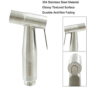 Hitefu 2PCS Bidet Sprayer Head for Toilet, Stainless Steel Handheld Bidet Toilet Sprayer, Adjustable Water Pressure Cloth Bathroom Diaper Sprayer for Toilet and Kitchen Cleaning