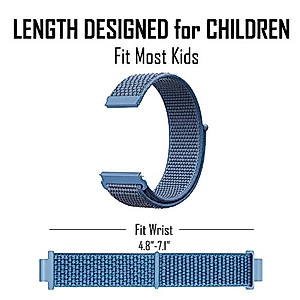 NOLIKO Kids Replacement Band Compatible with Gabb Watch 3 2 1/Verizon Gizmo Watch 3 2 1/T mobile SyncUP Watch, Nylon 20mm Small Size Wrist Strap for Boys Girls, Starlight White Ivory Beige