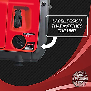 Hutch Mountain Gummed Carburetor Eliminator Switch Kit - Compatible with Honda Eu2000i Portable Generator, Outdoor Generators' Plug & Play Additional Parts w/Cover Label Switches, Camping Accessories