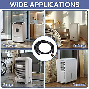 5 Feet Dehumidifier Drain Hose, 3/4 Inch FHT Connection Brass Interface to Prevent Water Leakage, Hose Replacement Suitable for the Majority of Dehumidifiers