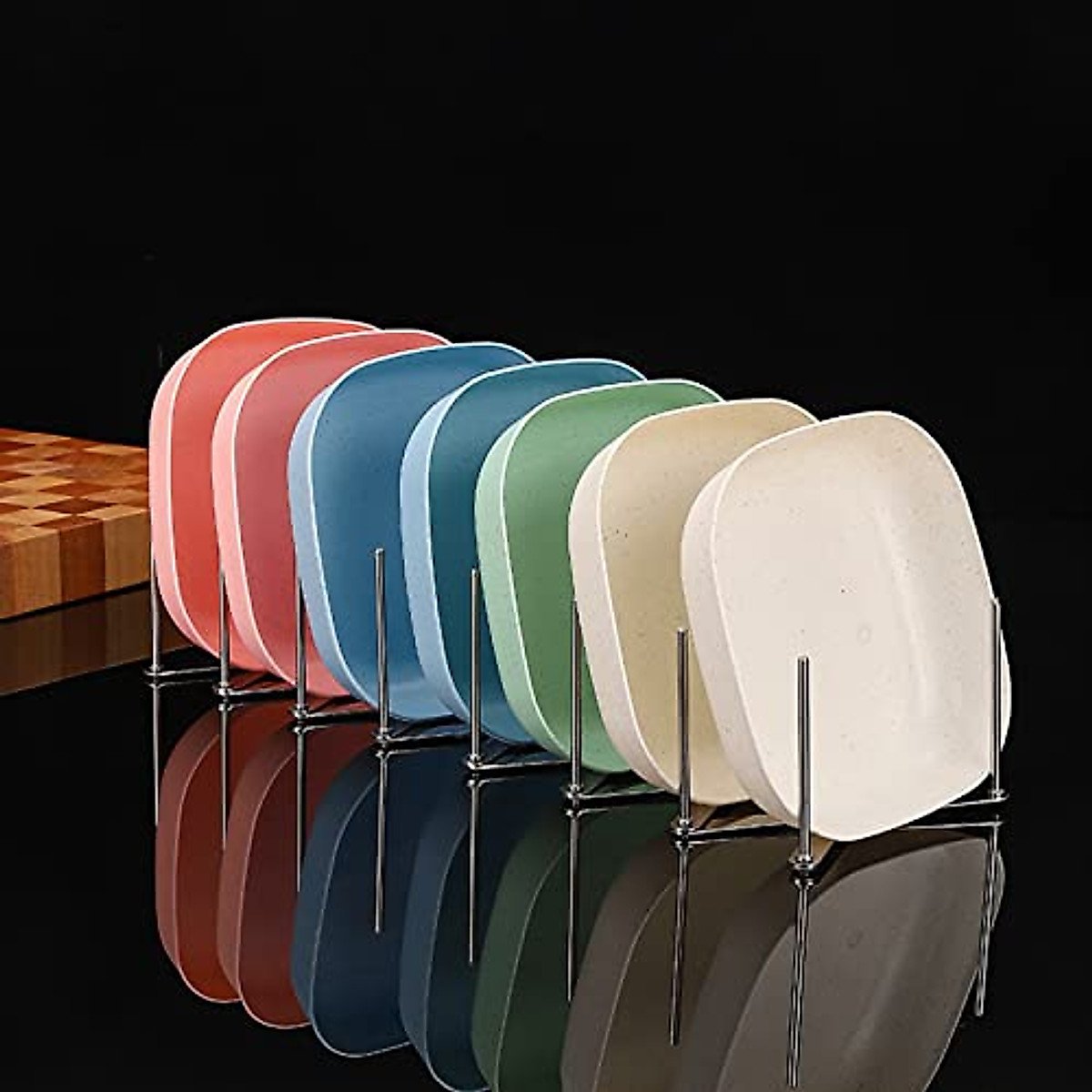 2 Pcs Pot Lid Organizer, Stainless Steel Adjustable Pot Lid Holder, Kitchen Cabinet Pantry Pan and Cutting Board Organizer,Plate Organizer,Bakeware Organizer (2 Pcs)