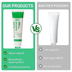 Drywall Repair Kit, 2 Pack Wall Mending Agent, Spackle Wall Repair Patch Kit with Scraper, Wall Surface Putty Repair Holes Fill and Quick Repair Crack for Home Wall by DOKLY