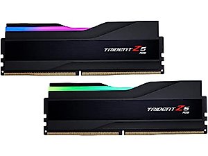 G.SKILL Trident Z5 RGB Series (Intel XMP 3.0) DDR5 RAM 32GB (2x16GB) 6600MT/s CL34-40-40-105 1.40V Desktop Computer Memory UDIMM - Matte Black (F5-6600J3440G16GA2-TZ5RK)