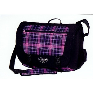 Grip by High Sierra Payback Messenger Bag - Pink Plaid/Black