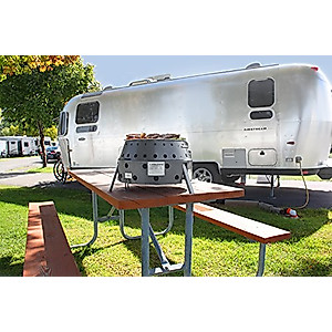 Volcano Grills 3-Fuel Portable Camping Stove/Fire Pit, Charcoal, Collapses down to 5 inches; for convenient portability and storage (VL-20-300)