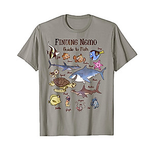 Disney Pixar Finding Nemo Guide To Fish Textbook Sketches T-Shirt