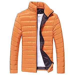 BIFUTON Puffer Jacket Men,Men's Lightweight Packable Hooded Puffer Jacket Insulated Winter Coat for Snow Ski Traveling H1011