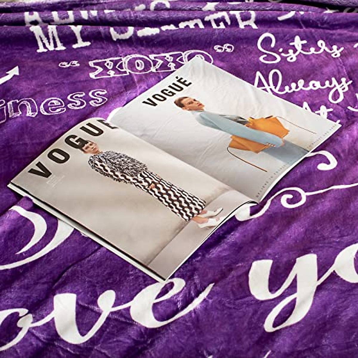 Sisters Gifts from Sister Birthday Gifts for Sister Blanket Christmas Valentines Mothers Day Big Sister Purple Gifts for Her Sister in Law Soft Warm Throws Blanket