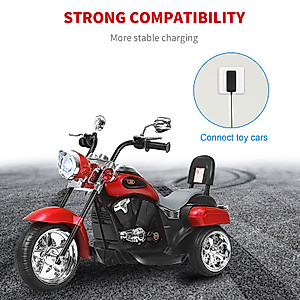 MEROM 6V Battery Charger for Ride on Toys Compatible with Kids 4 Wheeler, Baby Bumper Car, Electric Cars for Kid and Mercedes Benz Car, 6 Volt Charging for Ride on Toys Power Supply