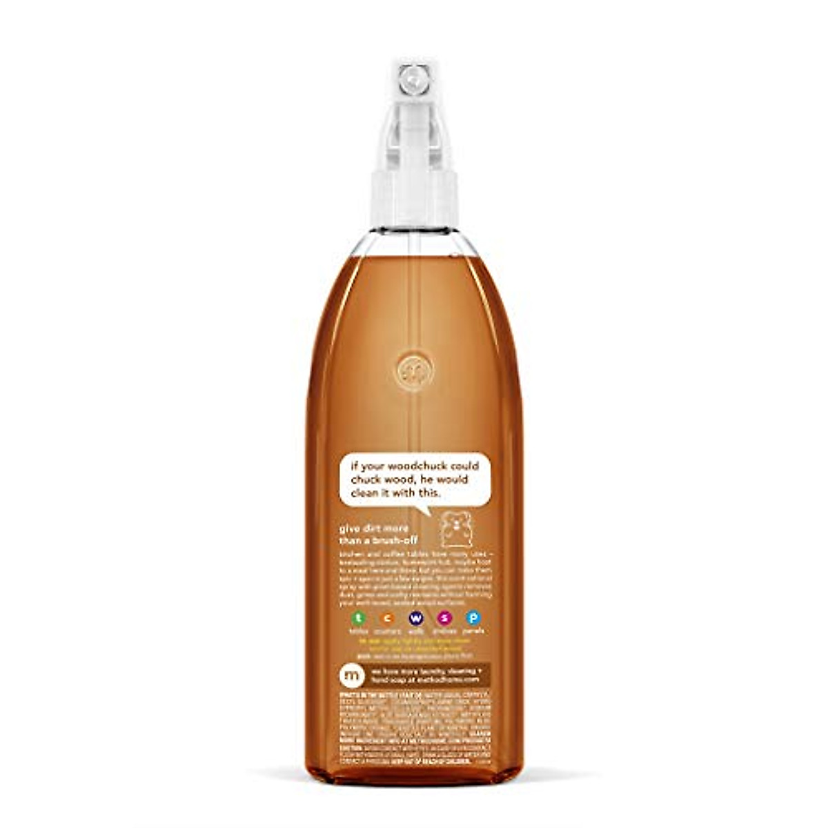 Method Daily Hardwood Cleaner, Almond, Plant-Based Formula That Cleans Shelves, Tables and Other Wooden Surfaces While Removing Dust & Grime, 28 Fl Oz, (Pack of 4)