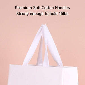 PAPERIST 6pcs 21.7x6.1x15.7" (4) Extra Large Size, White Paper Bags, Giant Jumbo Huge XL Thick Sturdy Durable Gift bags