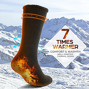 DG Hill Winter Thermal Socks - Warm Socks for Cold Weather Insulated Sock - Heated Socks Thick Snow Warm Boot Socks