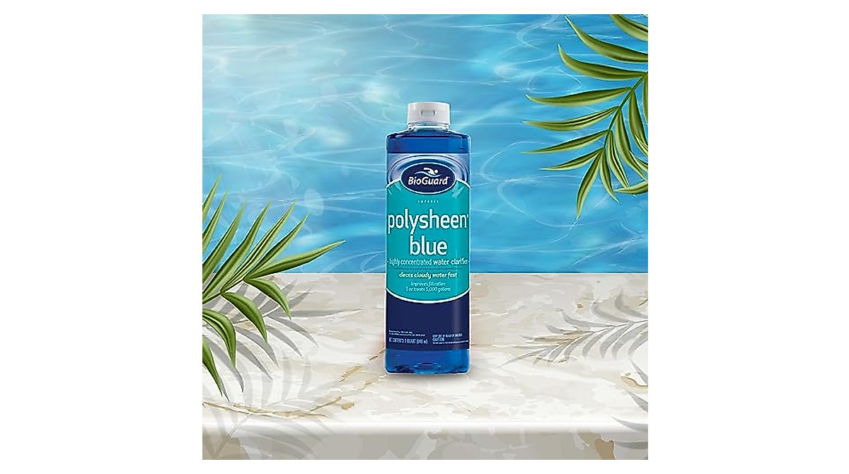 2 Pack BioGuard Polysheen Blue Swimming Pool Water Clarifier (1 Quart ...
