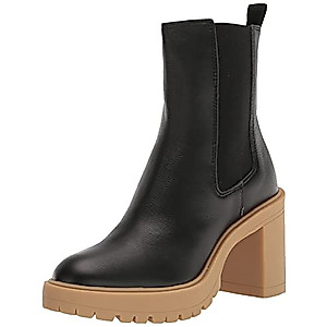 Dolce Vita Women's Coen Fashion Boot, Black Leather H2O, 9