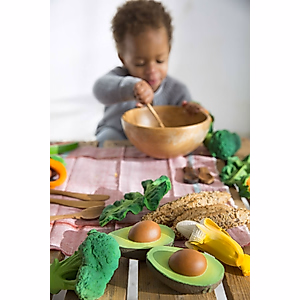 Oli & Carol Natural Rubber Teether - Vegetable Shaped Teething Toy for Babies 0-12 Months | Baby Teething Relief | Teethers for Infants 0-6 & 6-12 Months | Natural Hevea Rubber (Kendall The Kale)