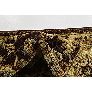 Unique Loom Voyage Collection Traditional Oriental Classic Intricate Floral Design Area Rug (2' 2 x 3' 0 Rectangular, Brown/Gold)