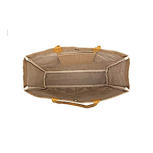 Mona B. Jute Burlap Grocery Tote Bag (Hello Sunshine)