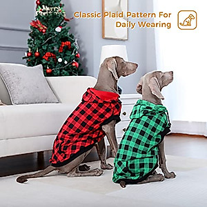PAWZ Road Dog Coat Plaid Dog Sweater British Style Dog Vest Windproof Dog Jacket Dog Winter Clothes for Small Medium Large Dogs from Size S to 3XLarge-Green Plaid S