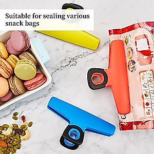 6 Pack 5.4 Inch Large Chip Clips, Heavy Duty Food Snack Chip Bag Clips, Jumbo Seal Air Tight Hanging Grips for Home Storage