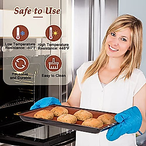 6PCS Silicone Dehydrator Sheets with Edge, Anglecai 12.2 x 10.2 Inch Silicone Dehydrator Mats Compatible with Cosori CP267-FD, Nonstick Dehydrator Trays Liner for Fruits Meat Vegetables