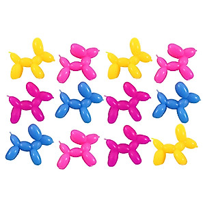 12 Mini Balloon Dog Stretchy Toy - Cute Squishy Sensory Fidget Toy - Party Favors & Prizes (1 Dozen)