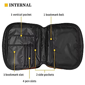 Poetesant Horse Bible Case for Adult Horses Book Carrying Cover with Handle 3D Print Bible Protective Bags for Your Prayer and Study Items Notebooks Pens Phones Church