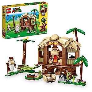 LEGO Super Mario Donkey Kong’s Tree House Expansion Set, Buildable Game with 2 Collectible Super Mario Figures Donkey Kong and Cranky Kong, Fun Birthday Gift for 8-10 Year Old Kids, 71424