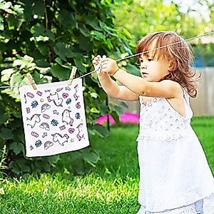 Kigai 100% Cotton Wash Cloths Set of 4 Packs - Interesting Unicorns Extra Absorbent Kitchen Dish Cloths - 12 x 12 Inches Reusable Soft Feel Towels for Face